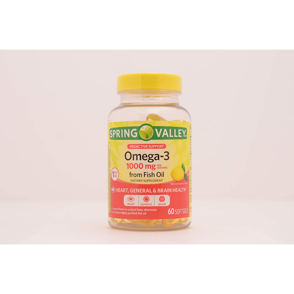 พร้อมส่ง วิตามินบำรุงสมอง โอเมก้า DHA & EPA Spring Valley Omega-3 from ...