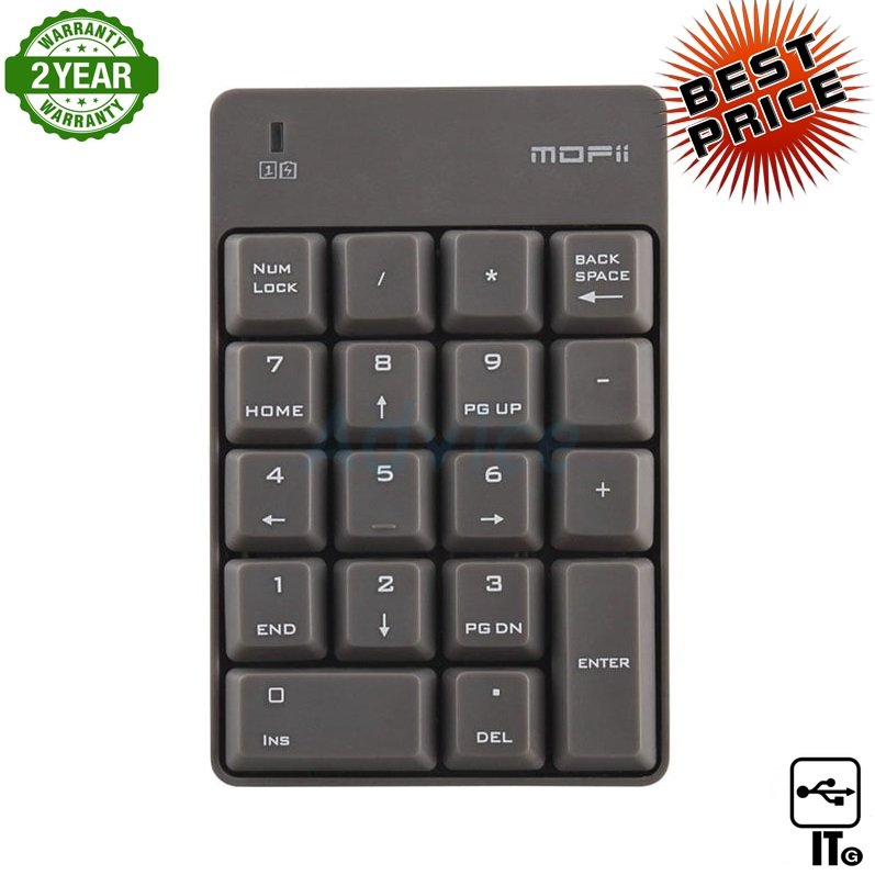 Numeric Keypad Wireless CRACKER (GREY) MOFii ประกัน 2Y คีย์บอร์ดตัวเลข ...