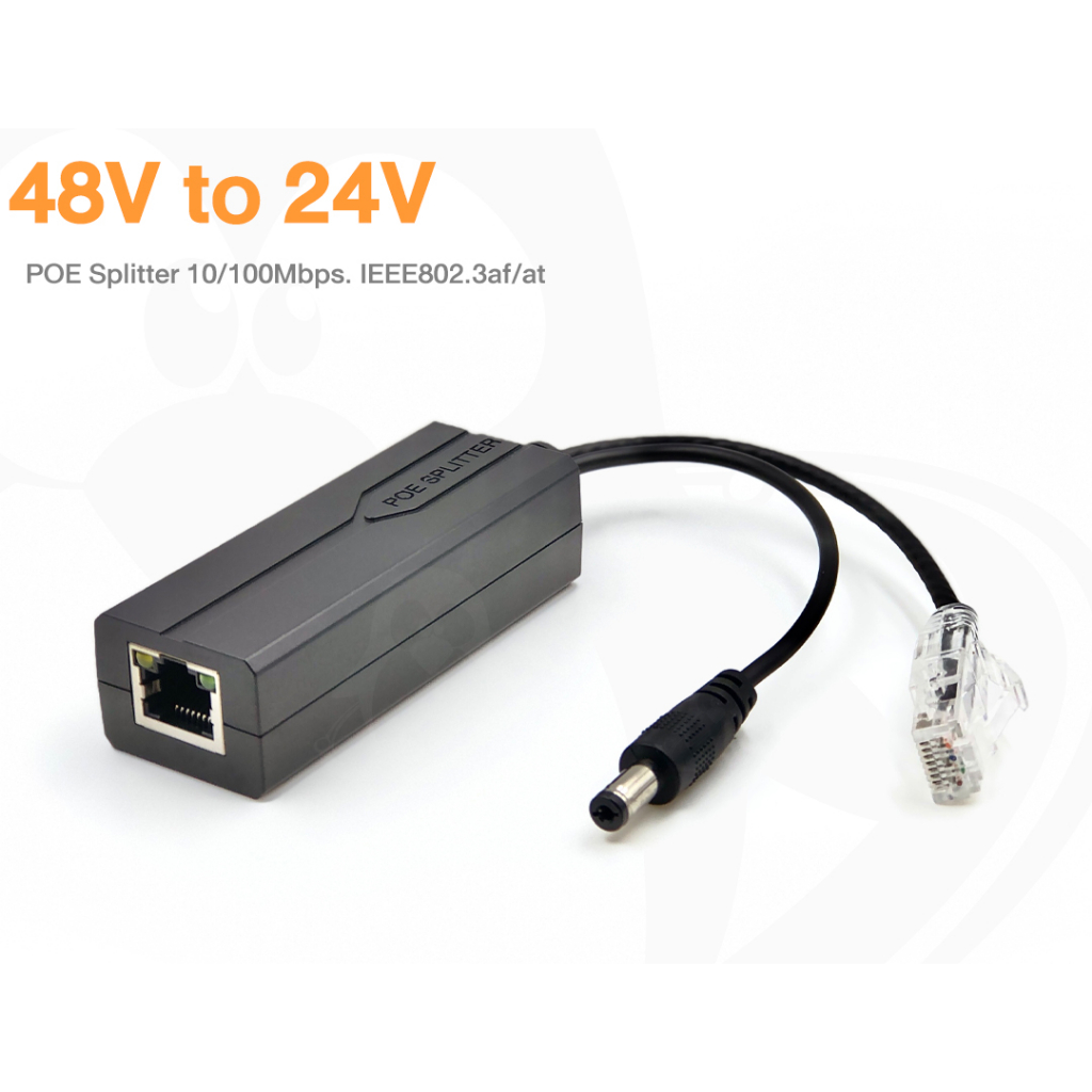 48V to 24V PoE Splitter ความเร็ว 10/100 Mbps. | Shopee Thailand