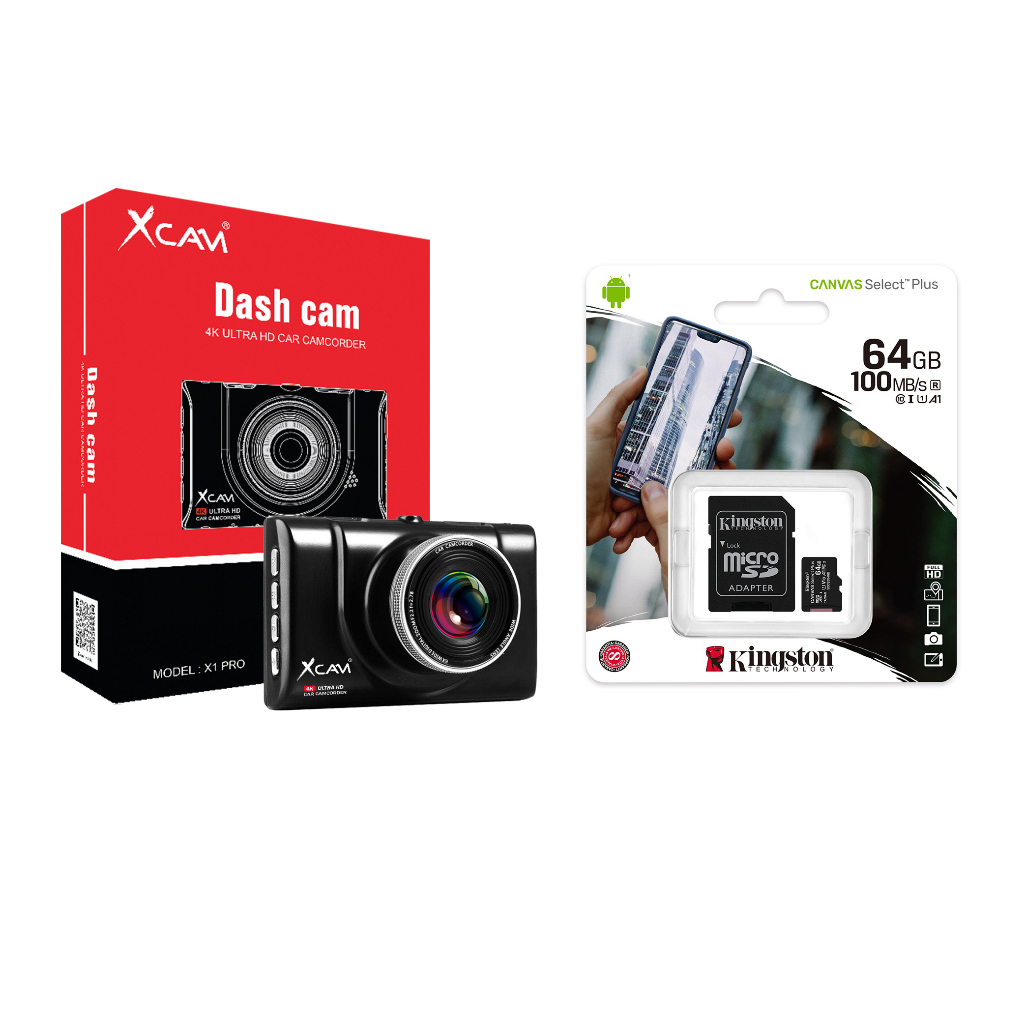 XCAM กล้องติดรถยนต์ XCAM รุ่น X1PRO ความละเอียด 4K/1080P มี Wifi ดาวน์ ...