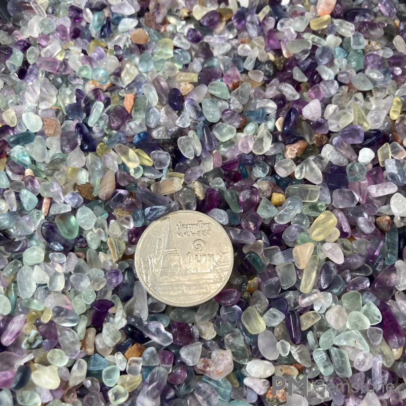 FL01 ฟลูออไรต์ ( Fluorite ) ขนาดเล็ก ขัดเงา ขนาด 1-4 มิล คริสตัล หิน ...