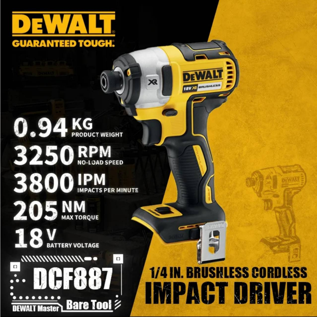 DeWALT DCF887N สว่านไขควงไร้สาย DCF887 (รวมแบต 4.0Ah และ แท่นชาร์จ) เป็นกล่องแข็ง | Shopee Thailand