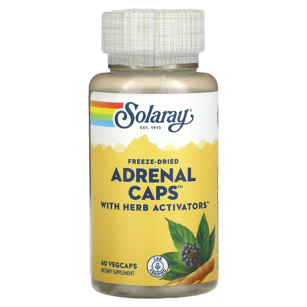 ต่อมหมวกไต Adrenal Caps บรรจุ VegCap 60 แคปซูล Solaray, | Shopee Thailand