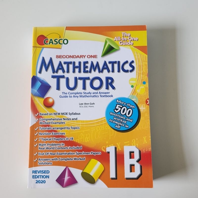 หนังสือสิงคโปร์ Sec 1 Maths Mathematics Tutor 1B หนังสือคณิตศาสตร์ ...