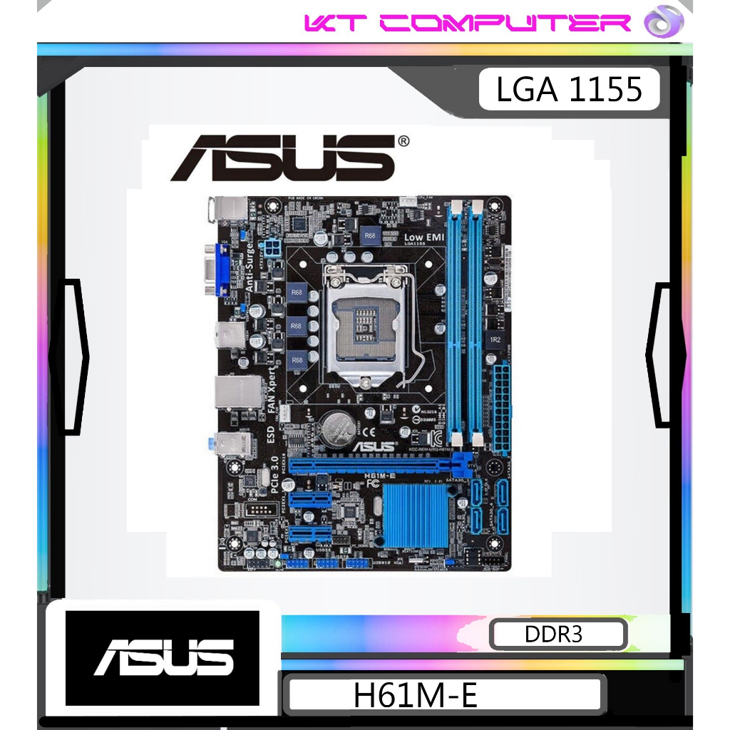 1155/MAINBOARD/ASUS H61M-E/DDR3/GEN4 | Shopee Thailand