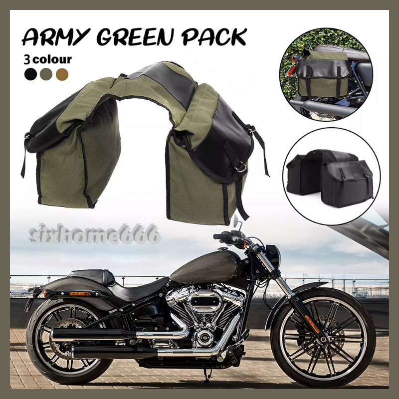 กระเป๋ามอเตอร์ไซค์ กระเป๋าผ้าใบติดข้างมอเตอร์ไซค์ Haley Sportster Honda ...