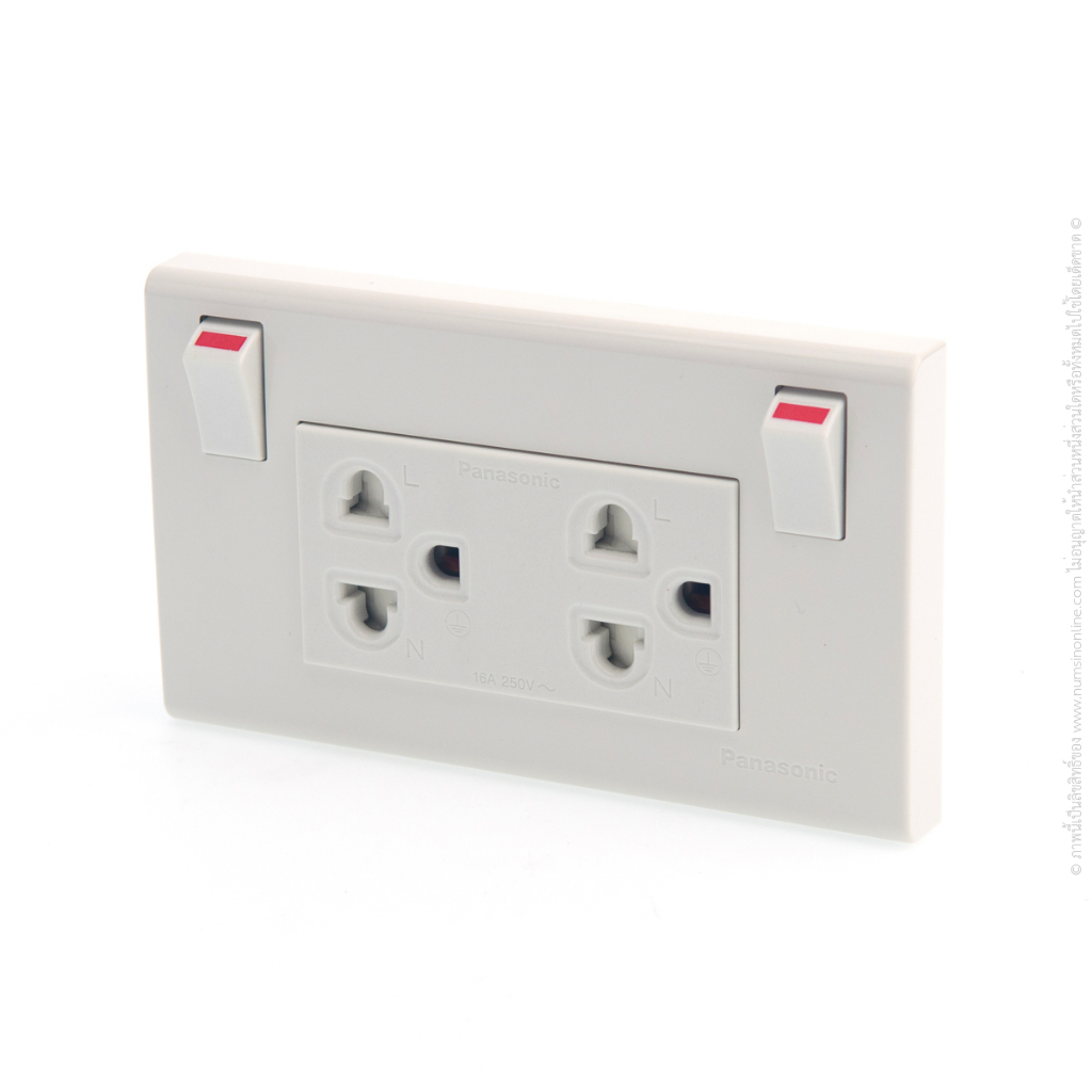 เต้ารับกราวด์คู่แบบมีสวิทซ์คุม PANASONIC WEGP 1282 | Shopee Thailand