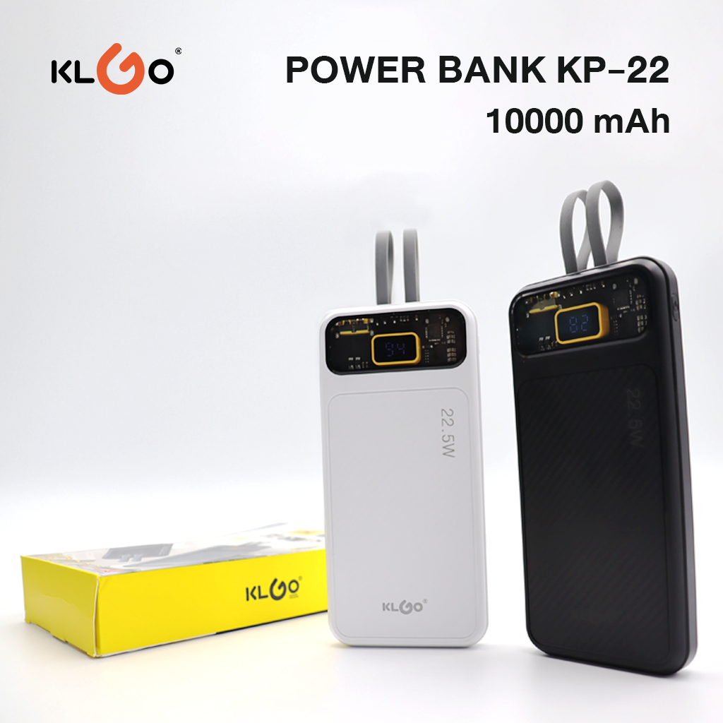 KLGO KP-22 พาวเวอร์แบงค์ PD20W 10000mAh ชาร์จเร็ว Powerbank 22.5W Fast ...