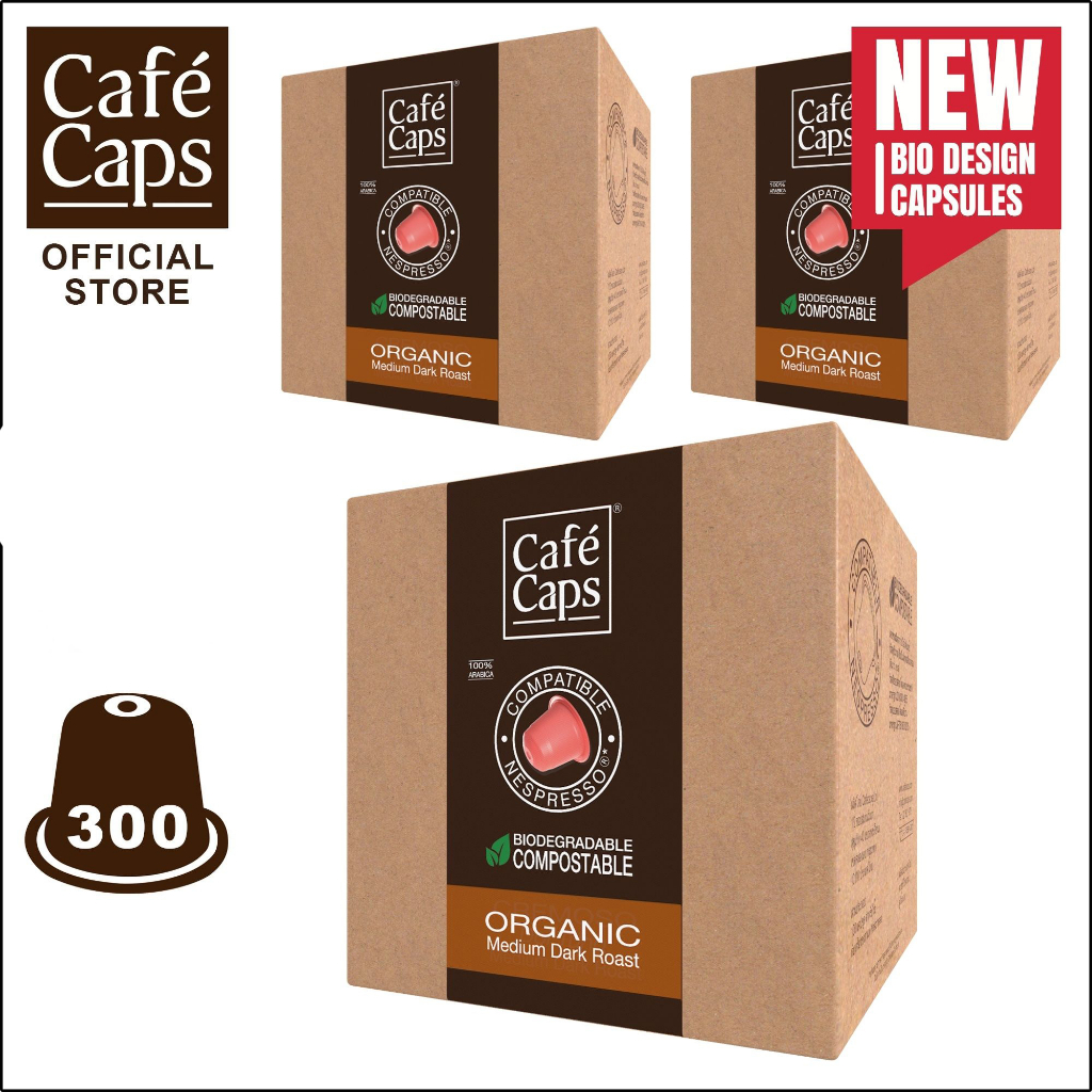 Cafecaps NES ORG 30 - แคปซูลกาแฟออร์แกนิกที่เข้ากันได้กับ Nespresso (3 ...