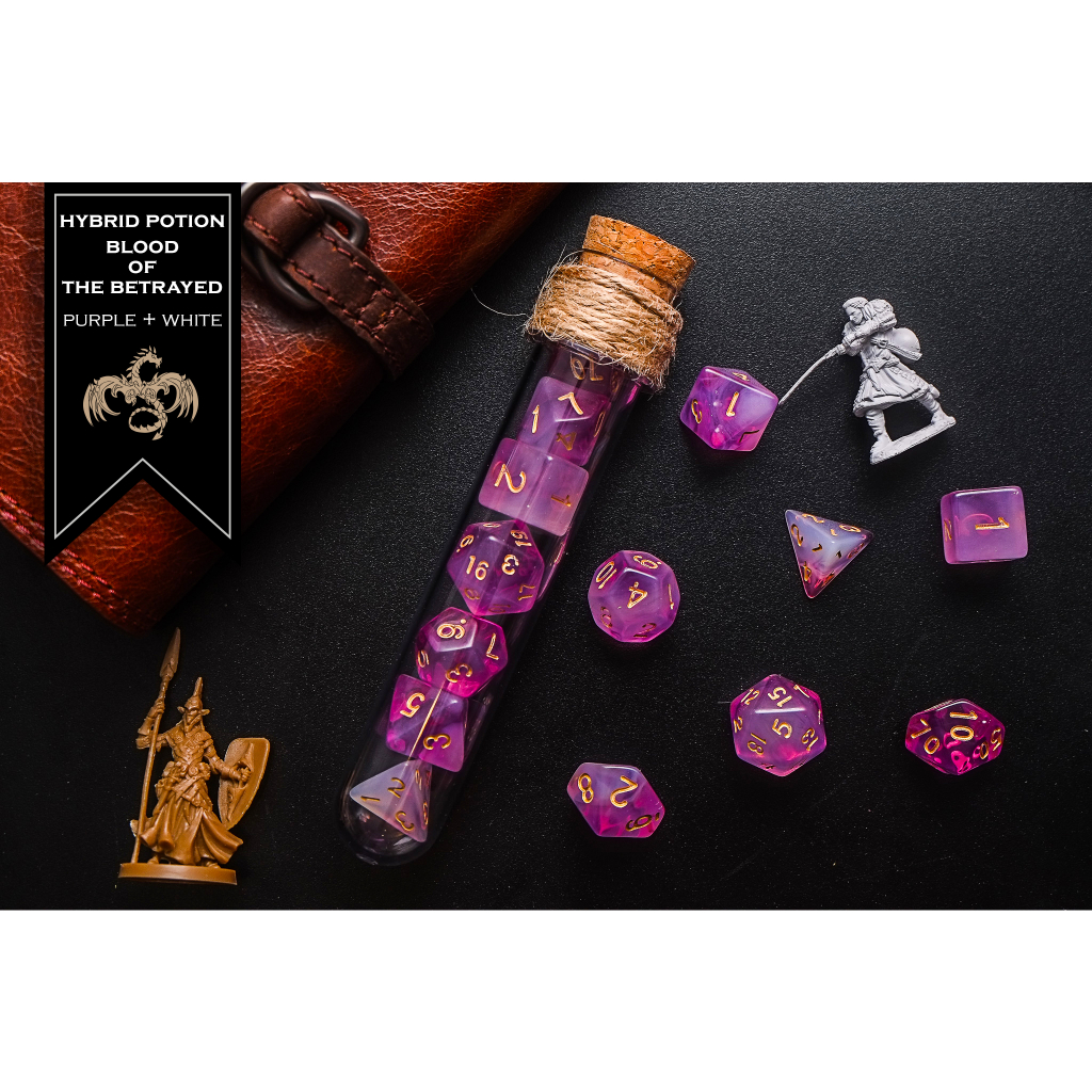 Potion Flask with Dice Set of 7 | ลูกเต๋า Dice For DnD D&D MTG RPG TRPG ...