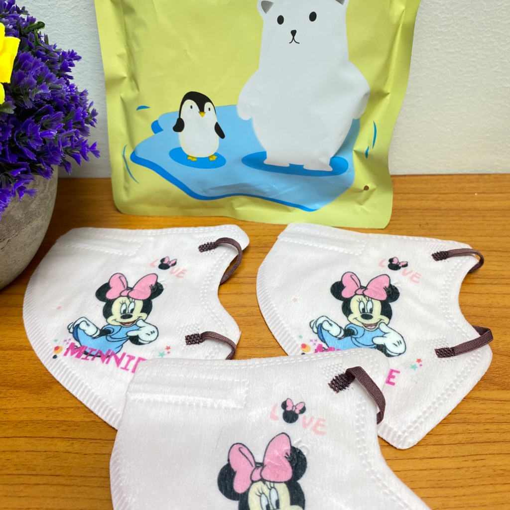 KN95 หนา5ชั้น เเมสสำหรับเด็กอายุ4-12ปี ลายการ์ตูนเเยกซีน 1เเพ็คมี10ชิ้น ...