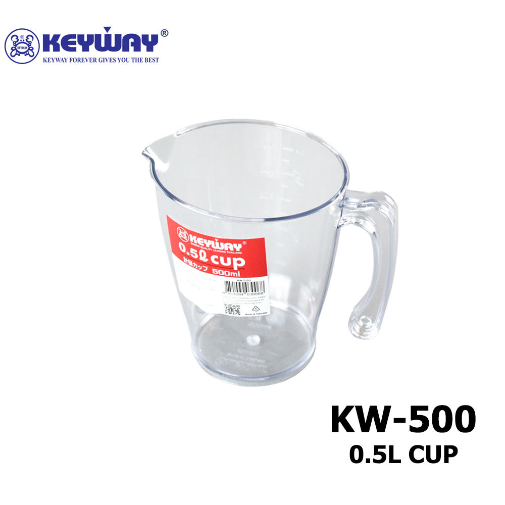 Keyway KW-500 ถ้วยตวง 0.5 ลิตร (ขนาด 500 ml = 0.5 l) , KW-1000 ถ้วยตวง 1 ลิตร (ขนาด 1000 ml = 1 ...