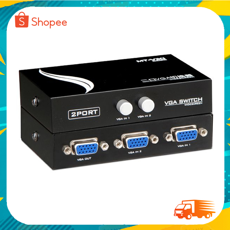 MT-Viki 2 Port VGA Switcher Selector Box VGA 2 Port vga เข้า 2 ออก 1 จอ กดสลับเครื่อง | Shopee ...