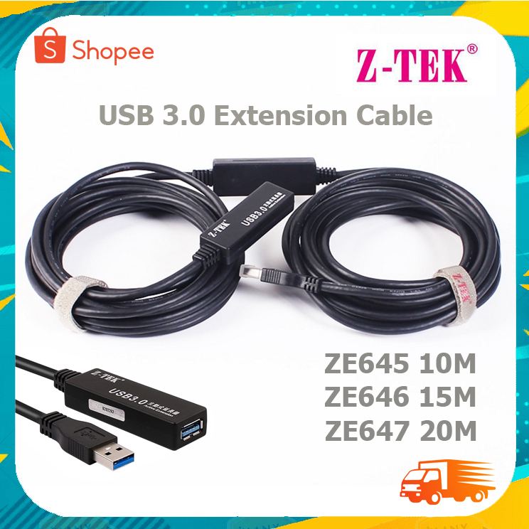 Z-TEK ZE645 ZE647 Active usb3.0 Extension cable สายต่อยาว ขยายได้ถึง ...