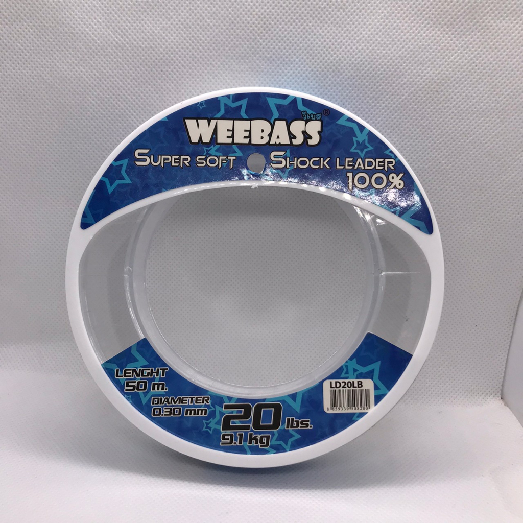 สายช็อคลีด WEEBASS วีเบส SUPER SOFT SHOCK LEADER 100 % ม้วนละ 50 เมตร | Shopee Thailand