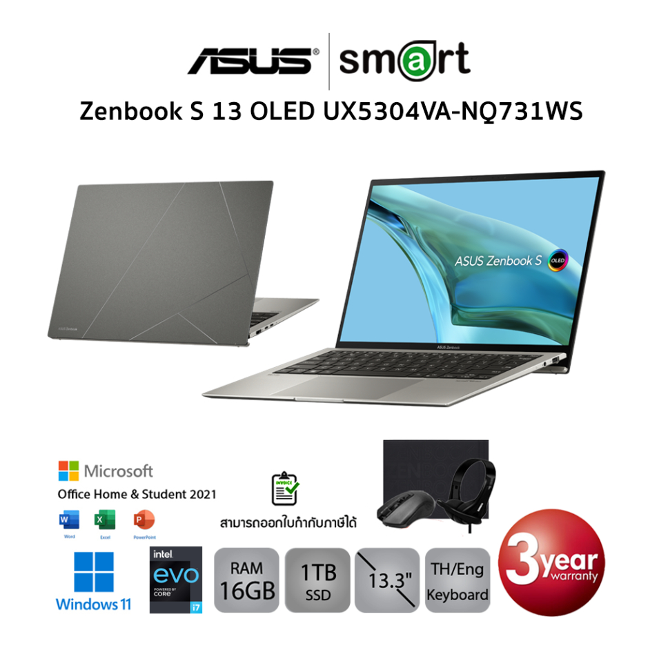 Asus Zenbook S 13 OLED UX5304VA-NQ731WS i7-1355U/16GB/1TB/13.3/Win11 ...