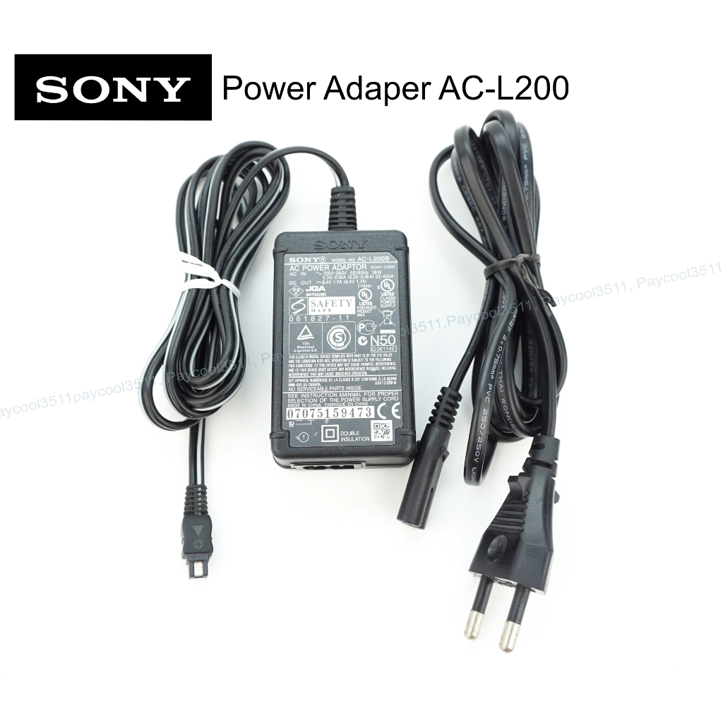 อะแดปเตอร์กล้องวีดีโอ Sony Handycam AC-L200 AC-L200A AC-L200B AC-L200C ...