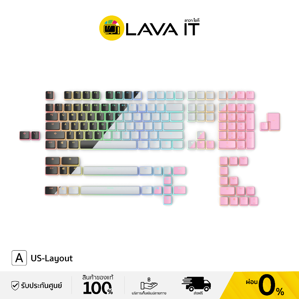Glorious Aura Keycaps v2 RGB 145 Key คีย์แคป 3 เฉดสี เข้ากันได้กับรุ่น ...