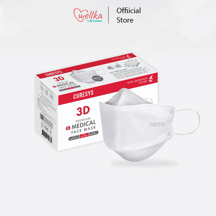 Curesys 3D Medical Mask เคียวร์ซิส หน้ากากอนามัยทางการแพทย์ ทรง 3D สี ...