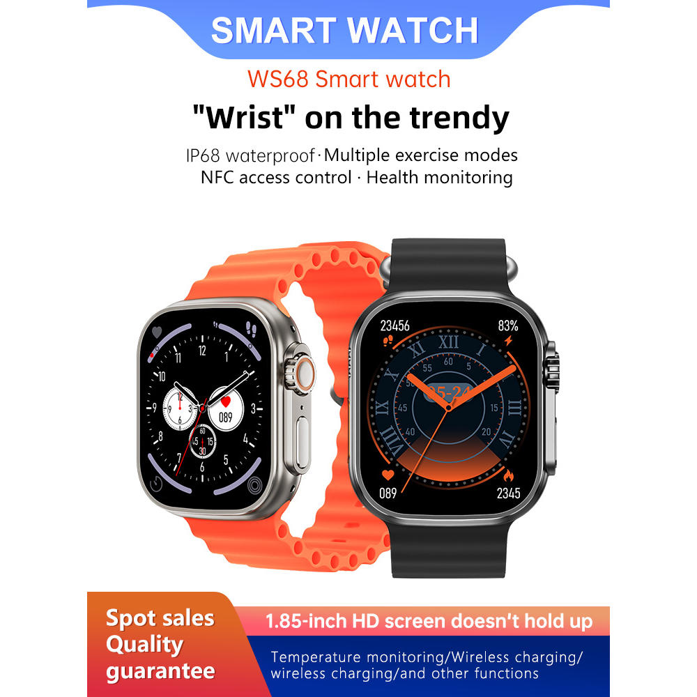 WS68 Ultra สมาร์ทวอทช์ smart watch กันน้ำ รุ่นใหม่ล่าสุด วัดชีพจร เหมาะ ...