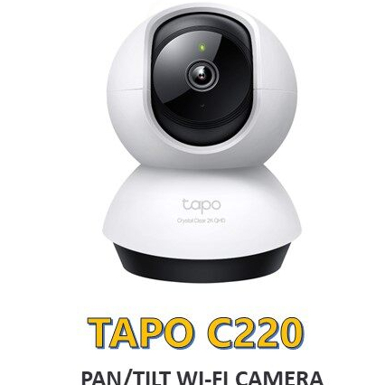 Tapo C220 (IP CAMERA) 4MP 2K QHD Pan/Tilt AI Home Security Wi-Fi Camera ...