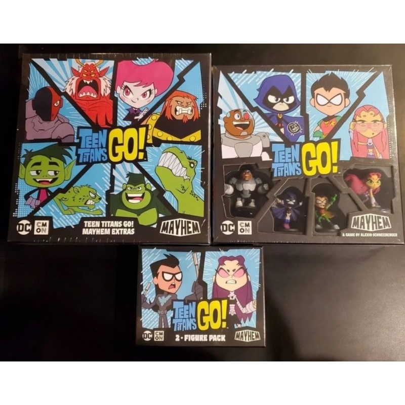 Teen Titans Go! MayhemBoard Game Pledge Plus Blackfire and Nightwing ...