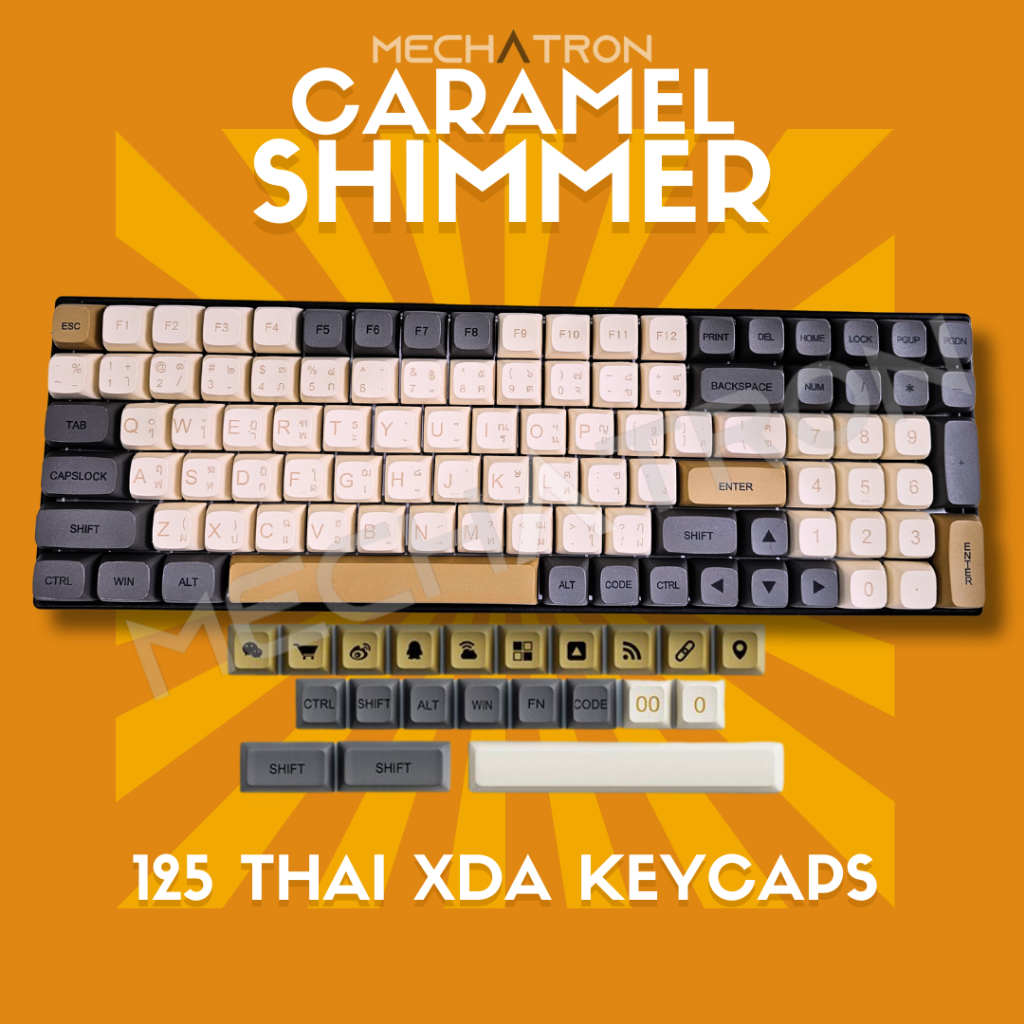 [Thai Keycaps] Caramel Shimmer XDA Thai Keycap Set ปุ่มคีย์บอร์ด ภาษา ...