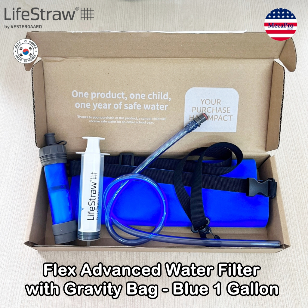LifeStraw® Flex Advanced Water Filter with Gravity Bag - Blue 1 Gallon ...
