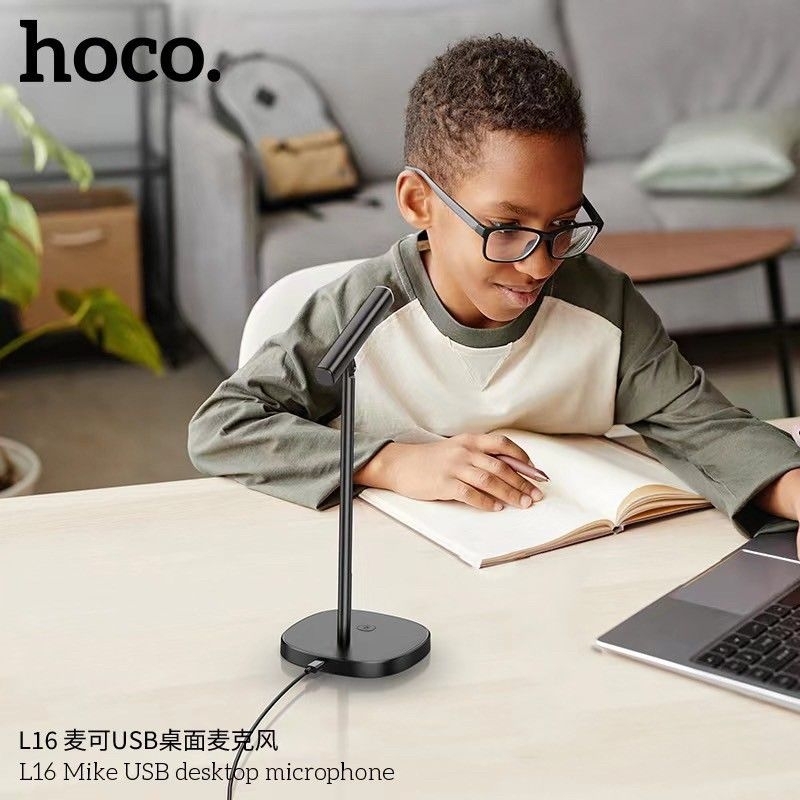 Hoco L16 Desktop Microphone ไมโครโฟนตั้งโต๊ะสำหรับ สตรีมมิ่ง การประชุม ...