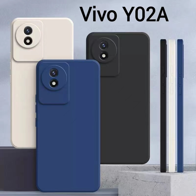 Y02T/Y02A(พร้อมส่งในไทย)เคสTPU นิ่ม สีพาสเทลแบบคลุมกล้องVivo Y02T/ Y02A ...