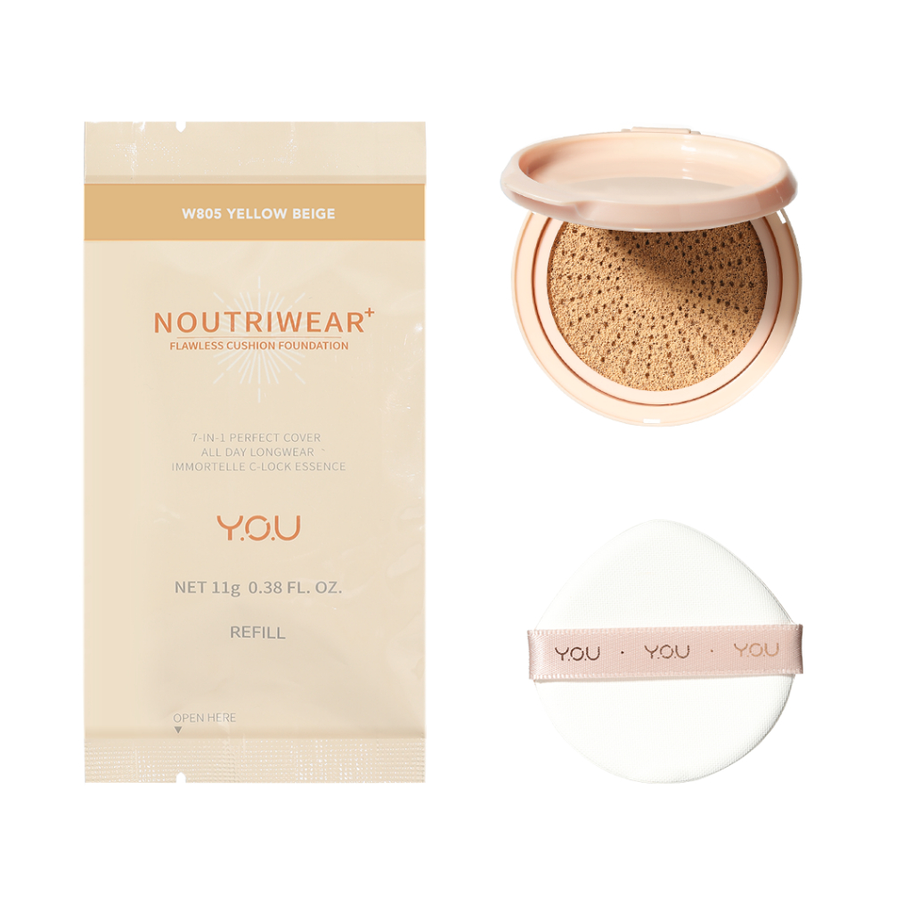 Y.O.U awless Cushion foundation「REFILL」11g.วาย.โอ.ยู นูทริแวร์พลัส ฟลอ ...