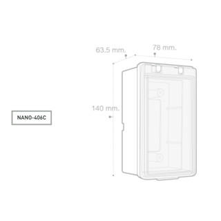 NANO 406 406C กล่องกันน้ำ บ็อกกันน้ำ ฝาทึบ ขนาด 2x4 กล่องเบรกเกอร์ ฝาปิด ขนาด 6.4x14x7.8ซม ...