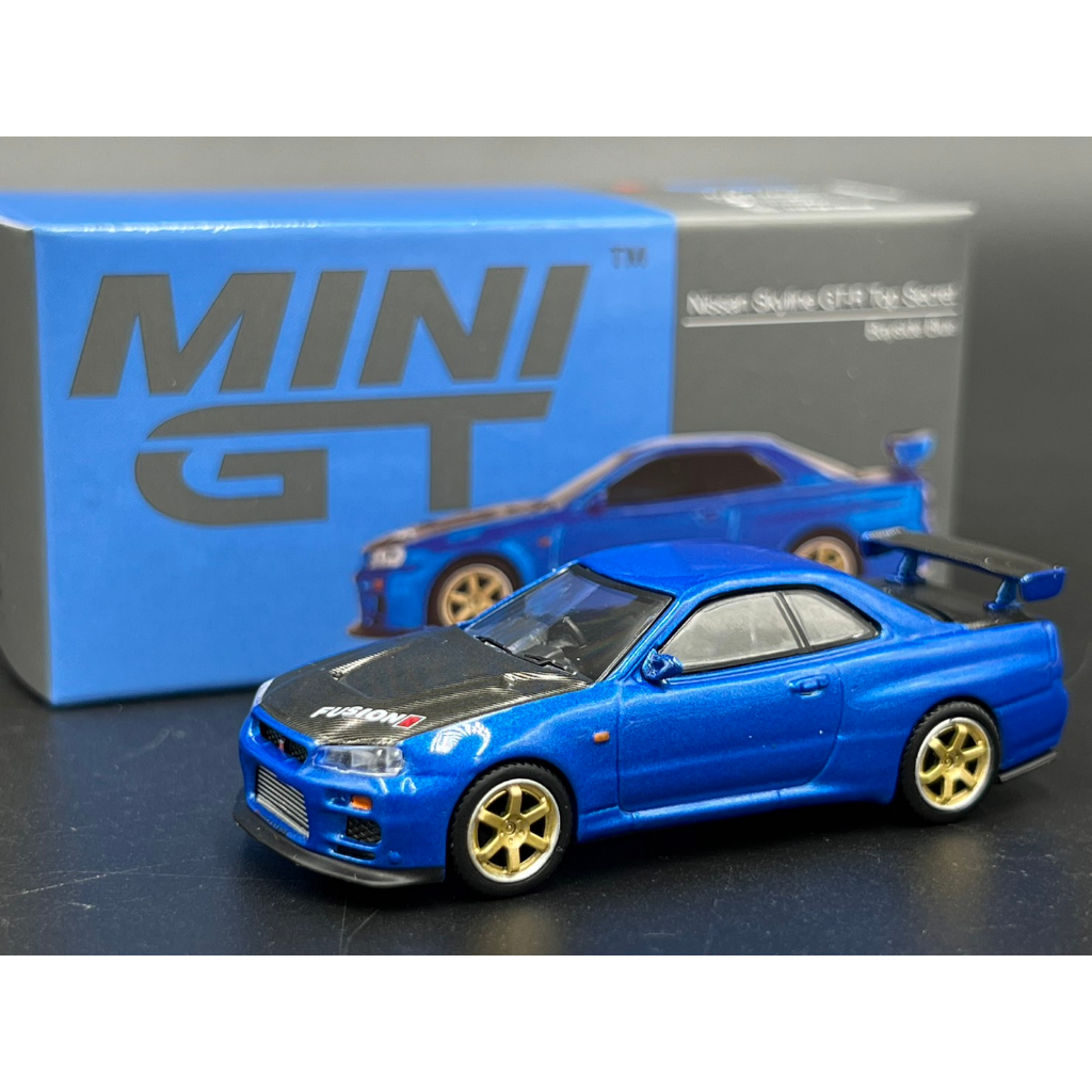 MINIGT Nissan Skyline GT-R (R34) Top Secret Bayside Blue | Shopee Thailand