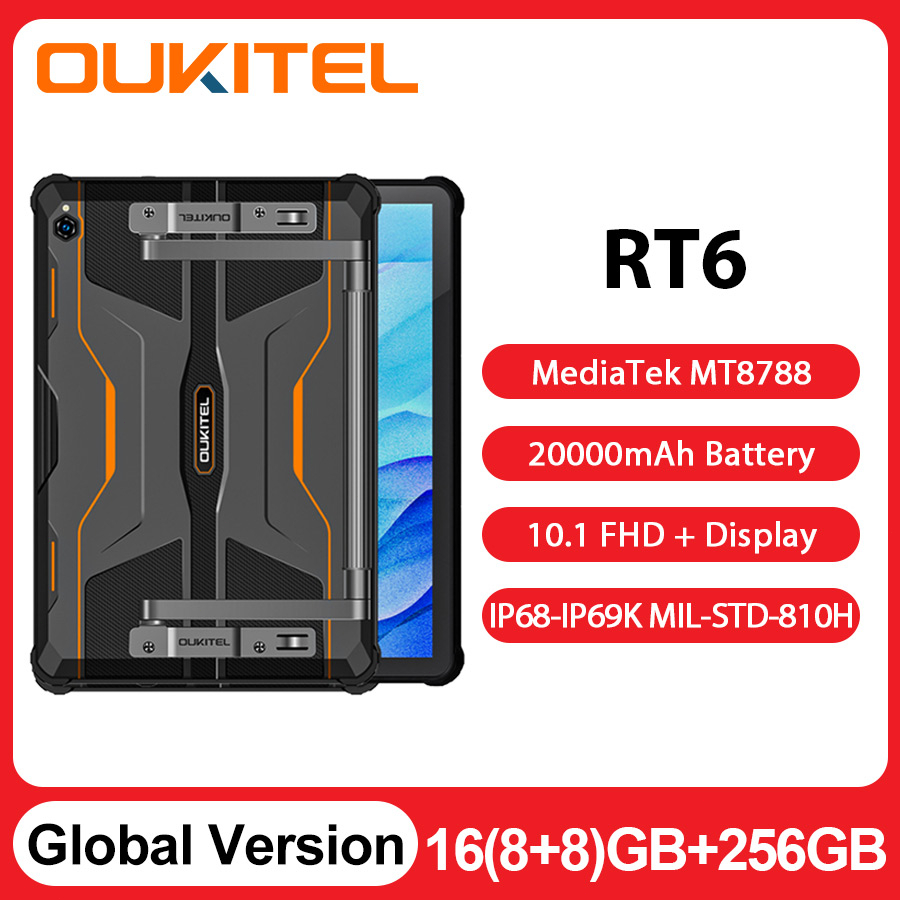Oukitel RT6 20000mAh Rugged Tablets 10.1" FHD+ Display 8GB 256GB ...