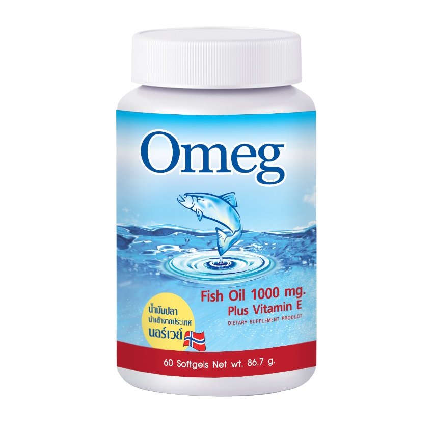 อาหารเสริม OMEG Fish Oil 1000mg. น้ำมันปลา 1000 มิลลิกรัม ตรา โอเม็ก ...