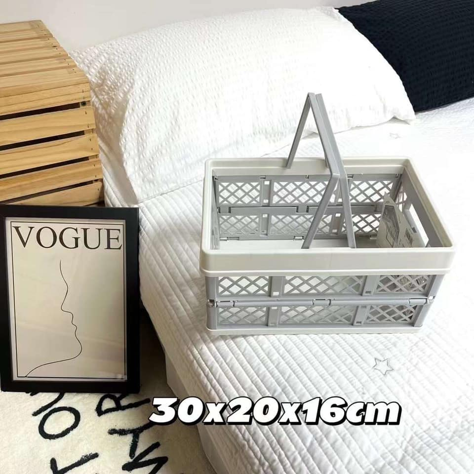 ตะกร้าเอนกประสงค์ สามารถพับเก็บได้ ลดการใช้ถุง หิ้วไปซื้อของ 7-11 ได้น ...