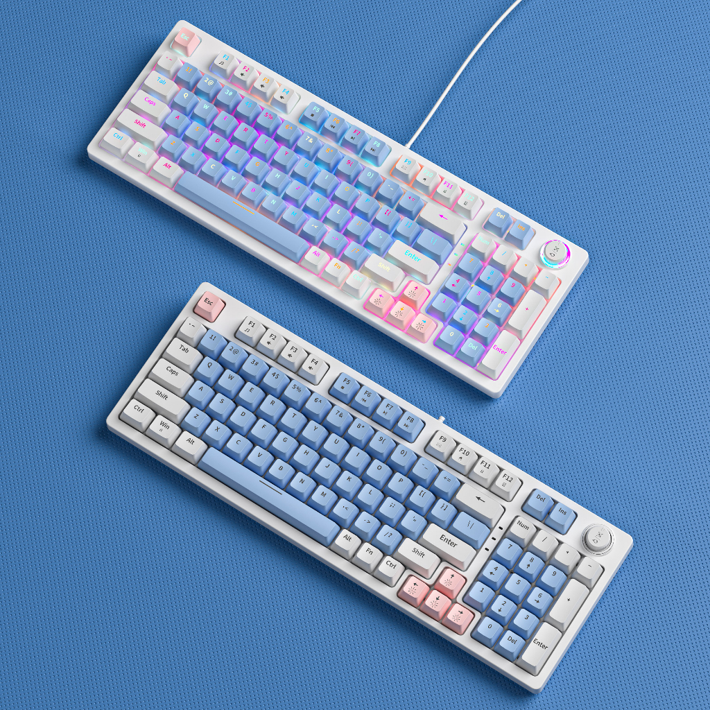 Zifriend ZA981 คีย์บอร์ดเกมมิ่ง Mechanical Keyboard 98ปุ่ม คีย์บอร์ดแบบ ...