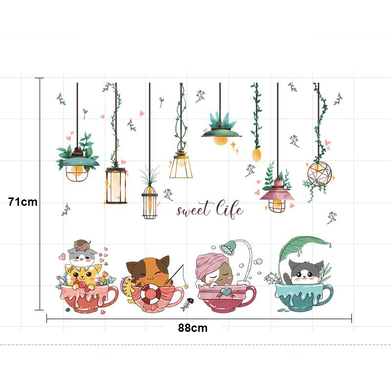 สติ๊กเกอร์ลายการ์ตูน สัตว์โลก ABC ยูนิคอน สําหรับติดตกแต่งผนังห้อง ตก ...