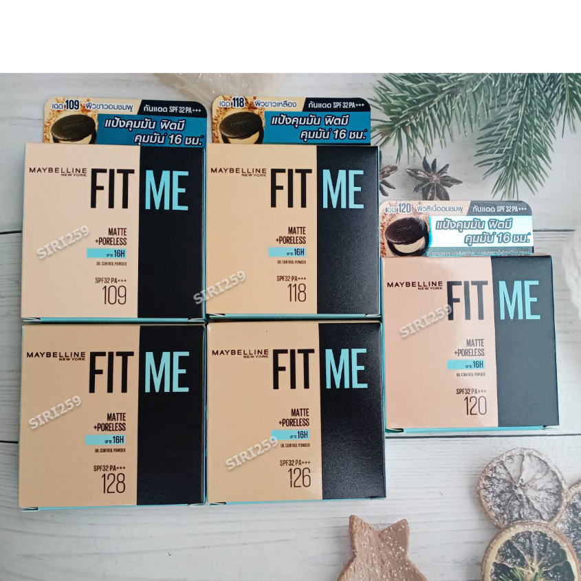 แป้งคุมมัน เมย์เบลลีน แป้งฟิตมี แมท+พอร์เลส Maybelline Fit Me Matte+Poreless powder SPF28 PA ...