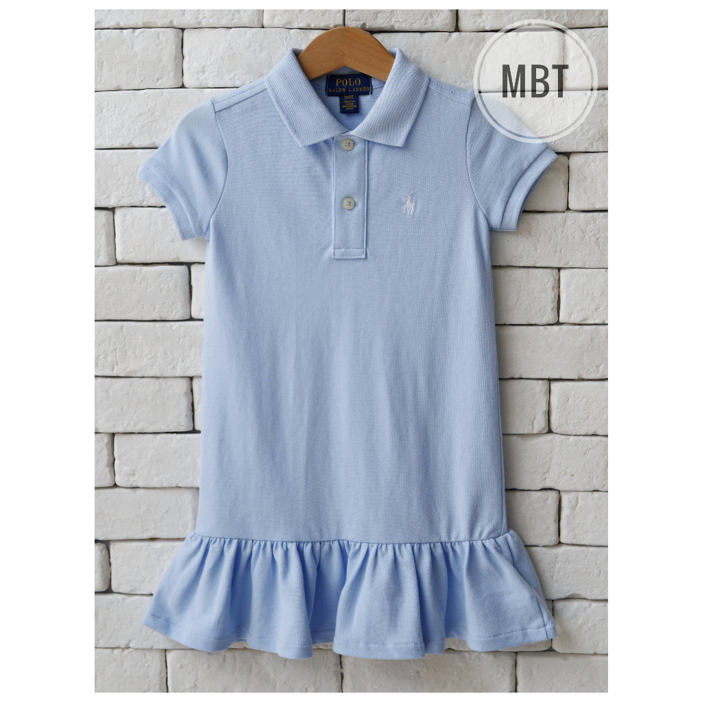 POLO RALPH LAUREN KIDS COTTON MESH POLO DRESS #เดรสเด็กผู้หญิง | Shopee ...