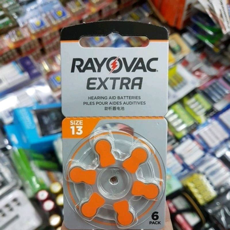 ถ่านเครื่องช่วยฟัง Rayovac Extra 13, A13, PR48 แพค 6ก้อน 1.45V ของใหม่ ...