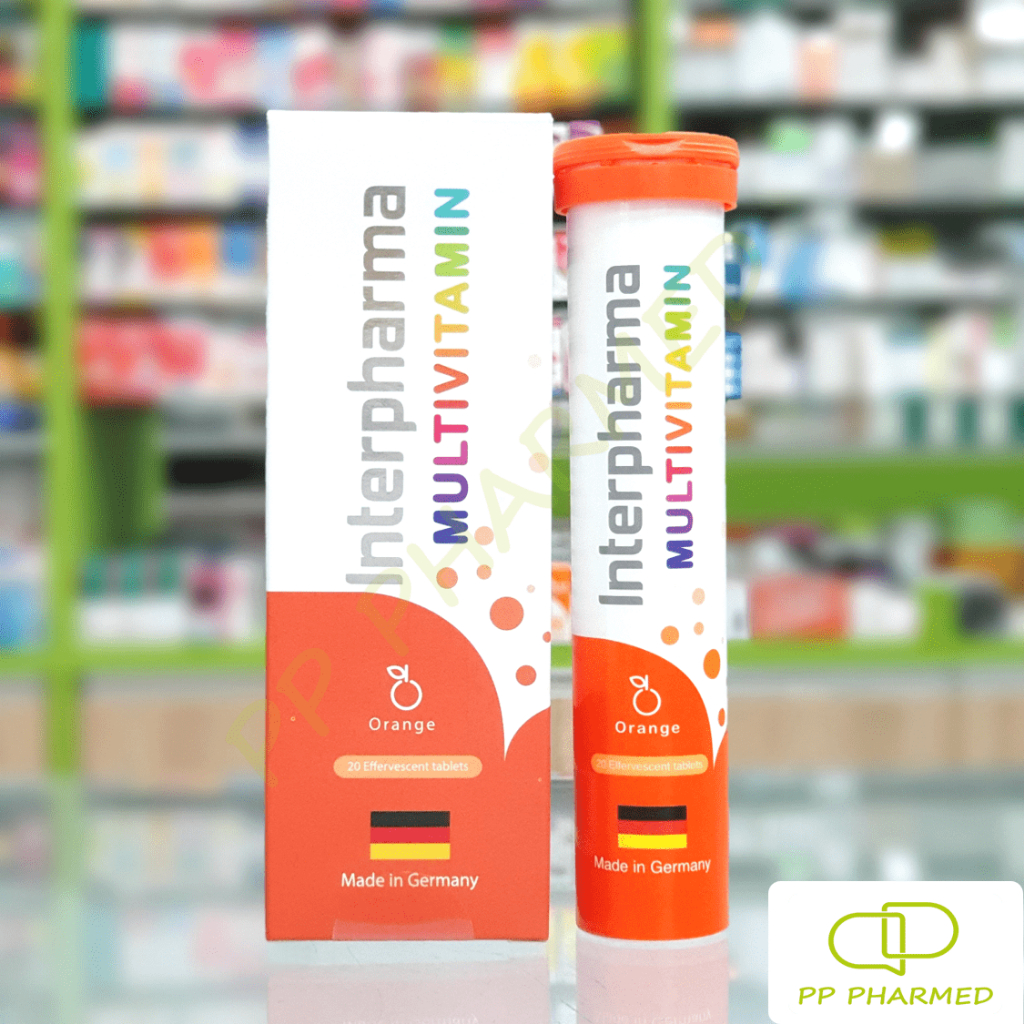 Interpharma Multivitamin Mg อินเตอร์ฟาร์มา มัลติวิตามิน แมกนีเซียม วิตามินรวม แบบเม็ดฟู่ 20 เม็ด ...