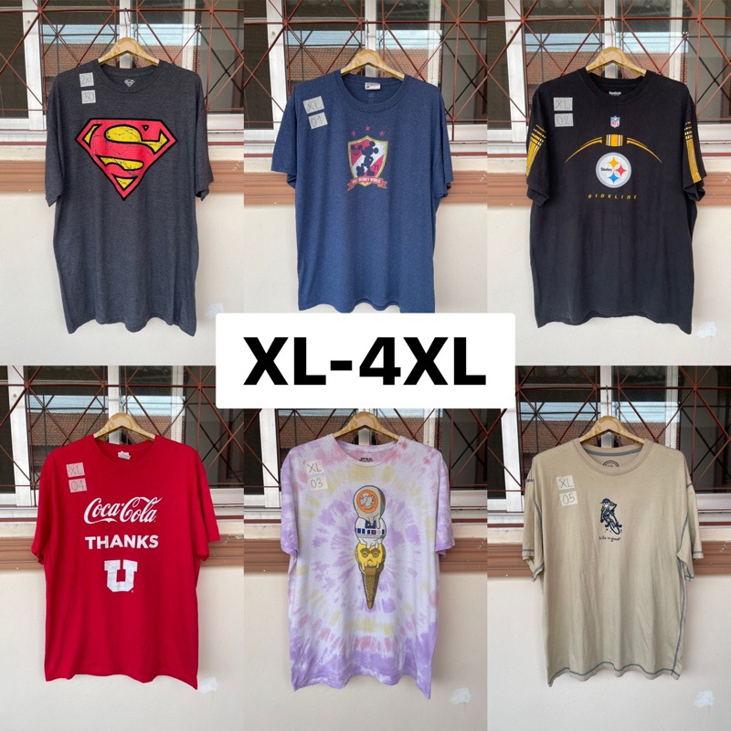 เสื้อยืดมือสอง การ์ตูน แบรนด์ ลายสวย (XL-4XL) | Shopee Thailand