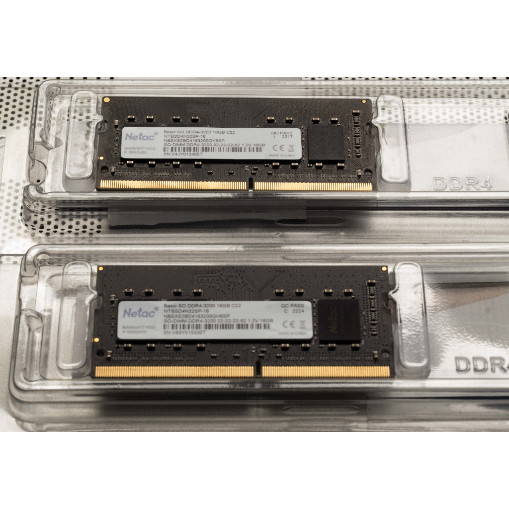 RAM 32 G (16x2) Notebook DDR4 DDR4 BUS 3200 (แรมโน๊ตบุ๊ค) Netac Basic SODIMM ประกันตลอดการใช้งาน ...