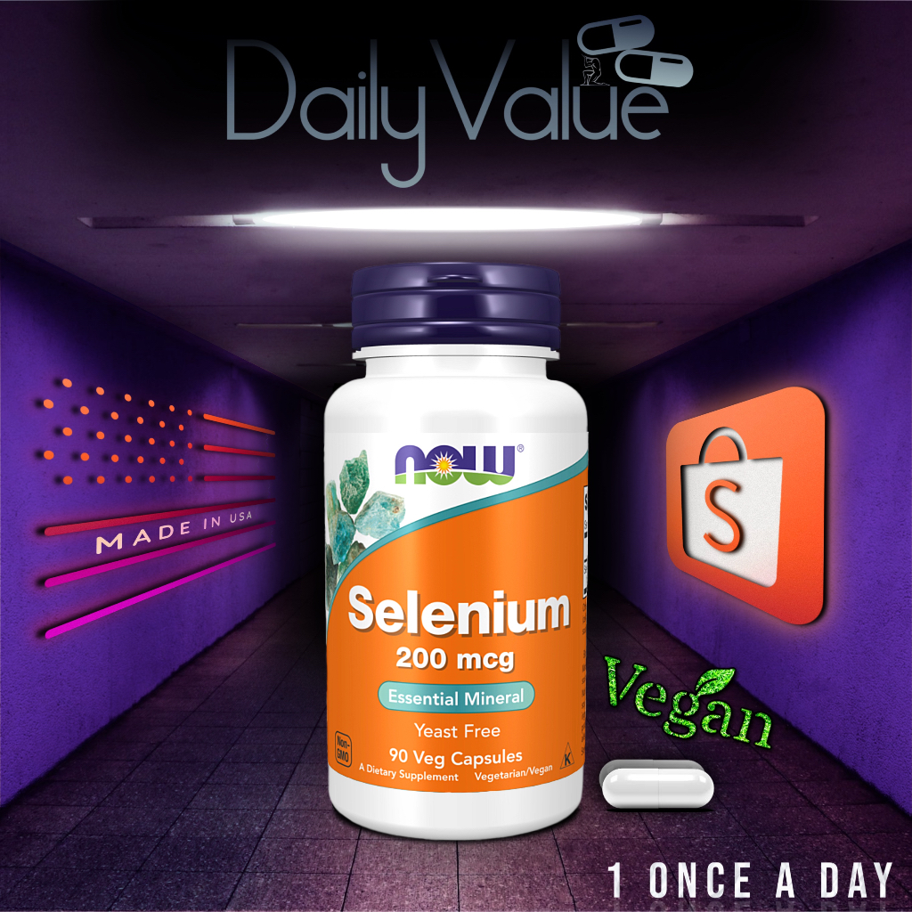 ซีลีเนียม / Selenium 200 MCG 90 / 180 Capsules by NOW FOODS | Shopee ...