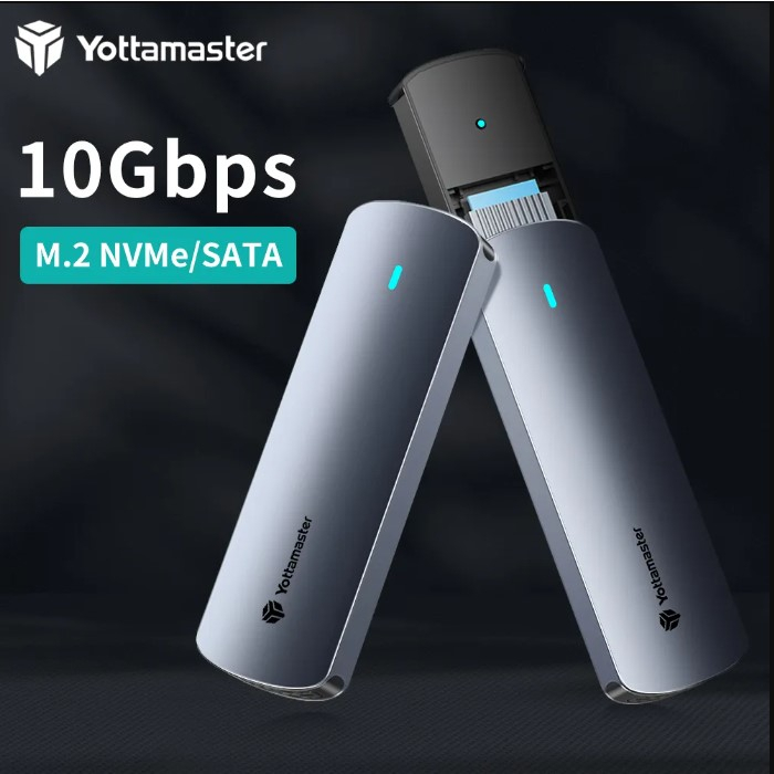 Yottamaster M.2 NVMe/SATA Dual Protocol Hard Disk Enclosure Type-C USB3 ...