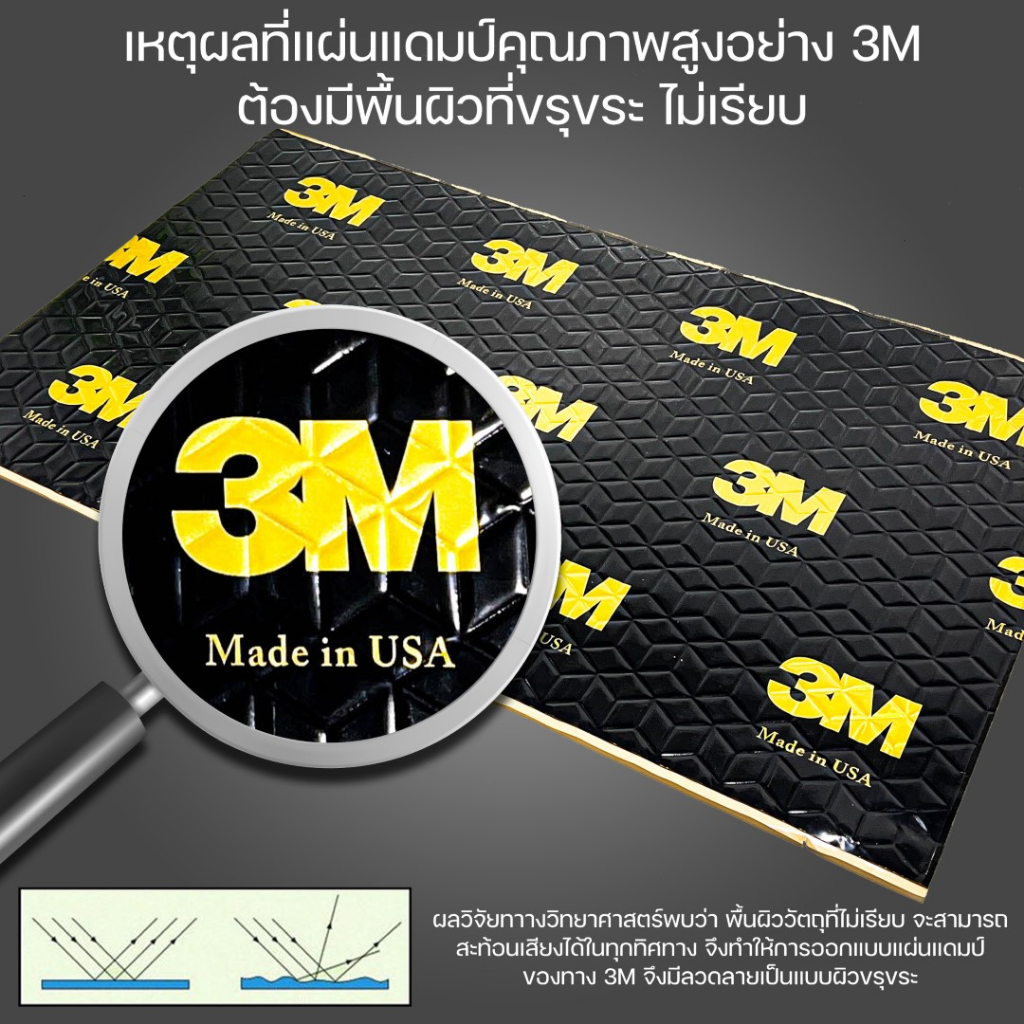 [3M][ส่งด่วน] แผ่นแดมป์ Damp ซับเสียง กาวสีดำ ชนิดฟอยล์ กันเสียง กลิ่น ...