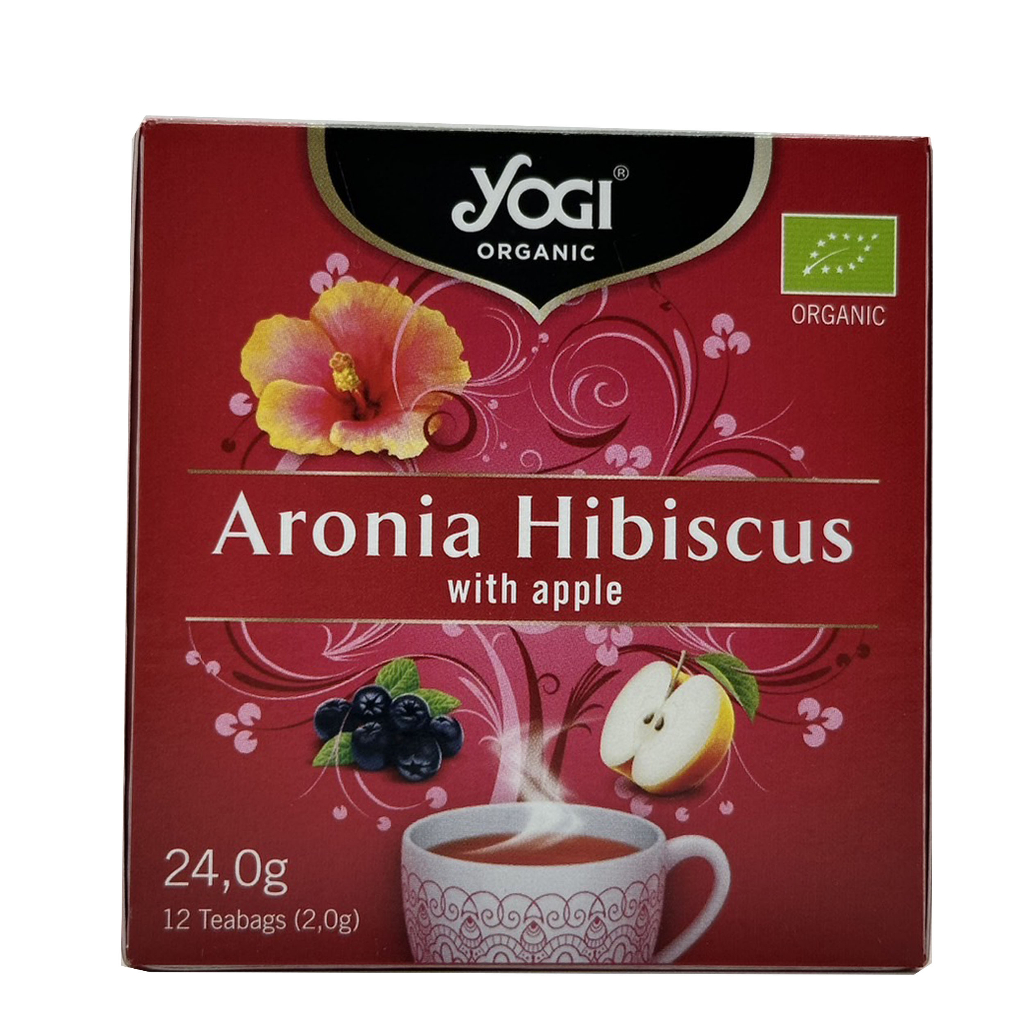 Yogi Tea Organic | Aronia Hibiscus with Apple 12 Teabags (2.0g) 24.0g ...