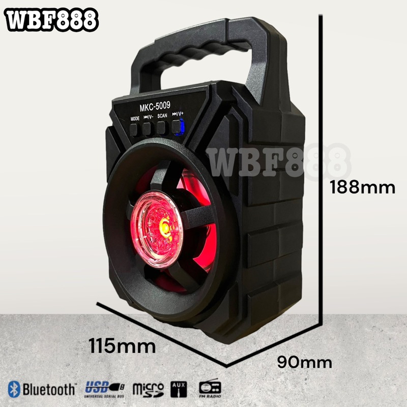 ลำโพงบลูทูธ XTM-5009 เสียงดี เบสหนัก พกพาง่าย(รองรับไมโครโฟน, USB ...