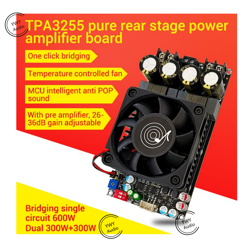 ★YWY Audio★ ZK 3002 บอร์ดขยายเสียง 300W*2 สะพานคลิกเดียว TPA3255 มีเกน ...